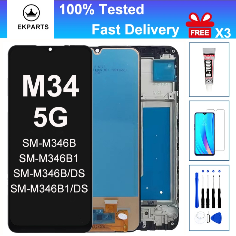 Top Quality LCD For Samsung Galaxy M34 5G M346B Display Touch Screen ...