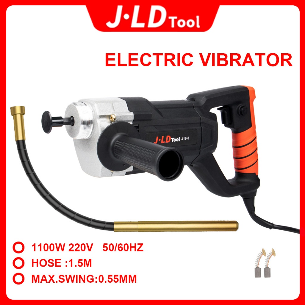 JLD CV1100 Pro Concrete Vibrator - 1100W Handheld Plug-in Industrial ...