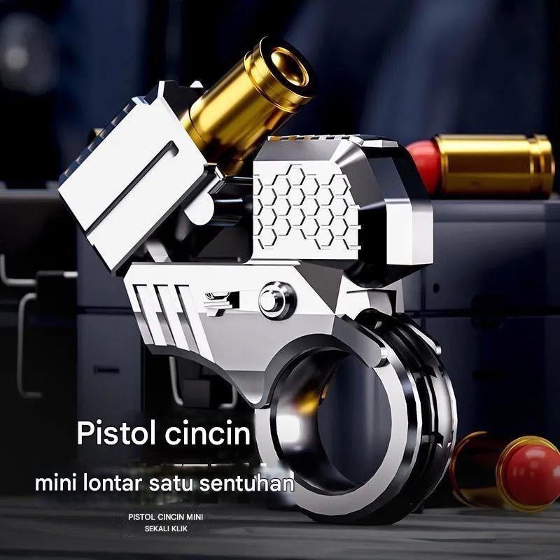 BOY TOY Mini finger Extractor Ring Rotary pistol Cool fire shell ...