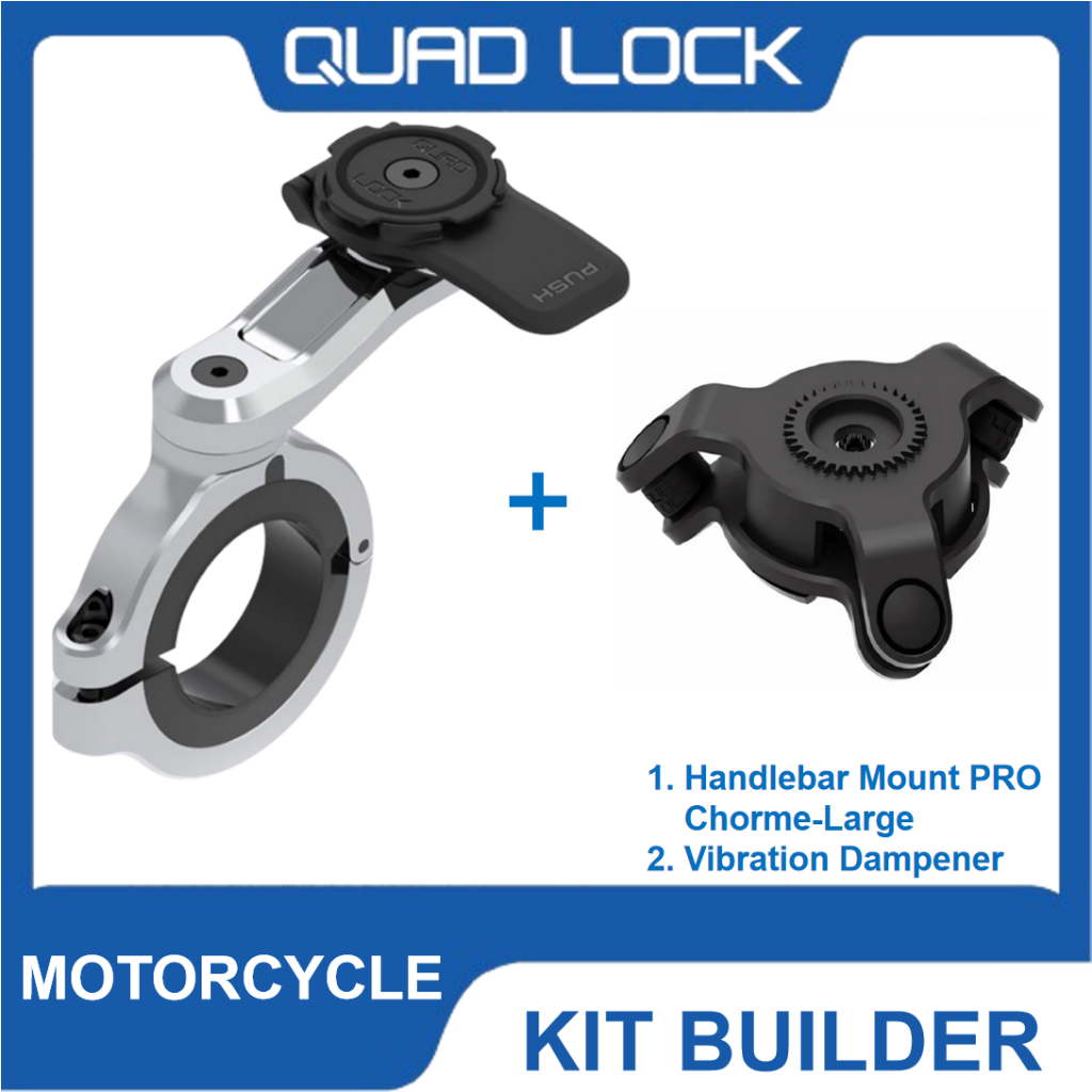Quad Lock Kit Sale Motorcycle Phone Mount Handlebar Mount PRO Chrome ...