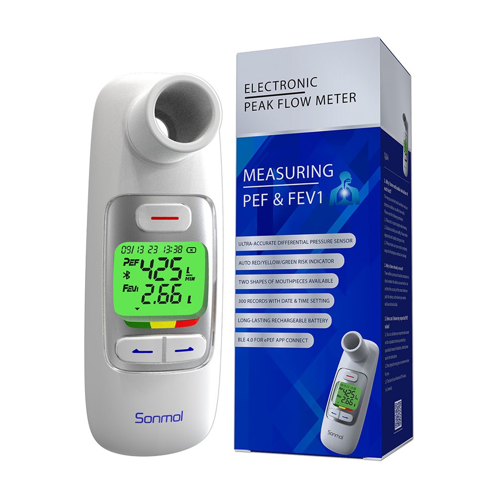 Sonmol Electronic Peak Flow Meter bluetooth Spirometers Expiratory ...