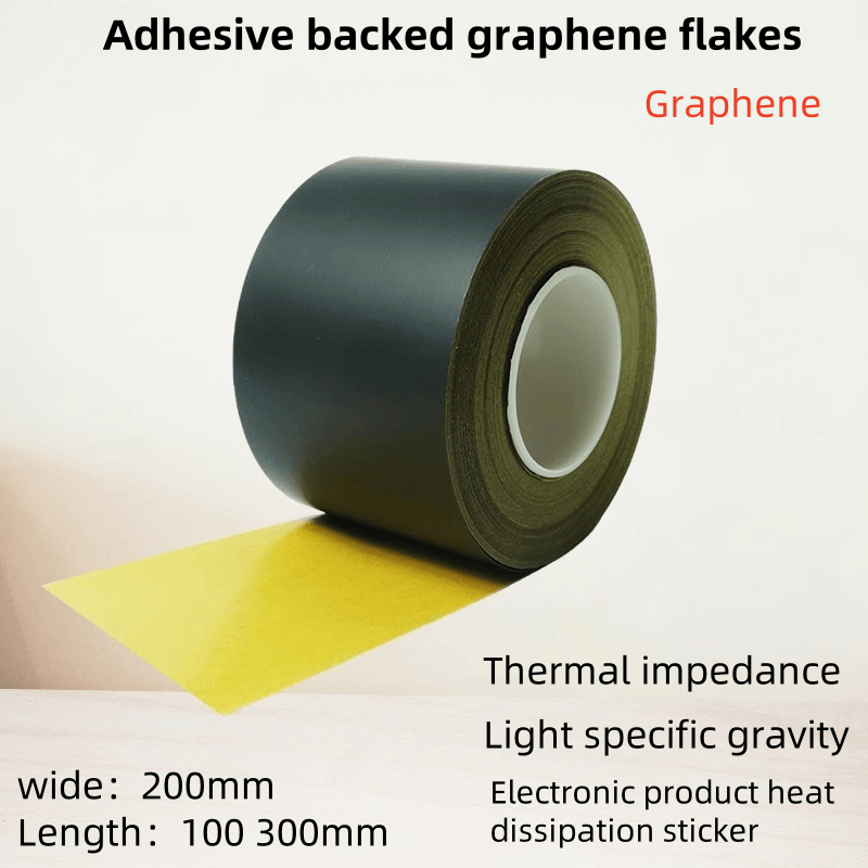 Width 200mm Adhesive backed graphene sheet graphene film thermal ...