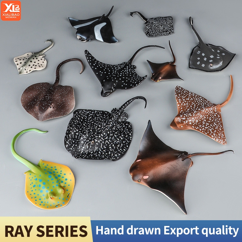 Stingray Manta Ray Figures Fish Toy Ocean Marine Animal Figurines Anime ...