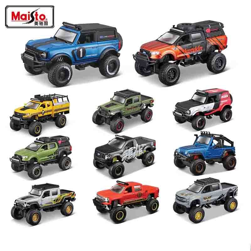 Maisto Jeep Wrangler Chevrolet Ford Alloy Modified Off-road Vehicles ...