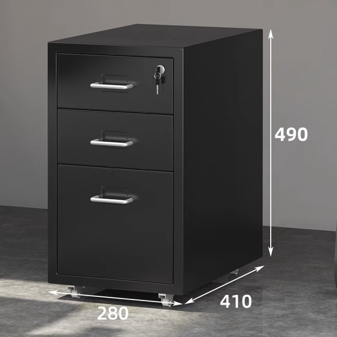 Easy to install 3/5/6Metal Drawer cabinet/pedestal with lock, Wheels ...