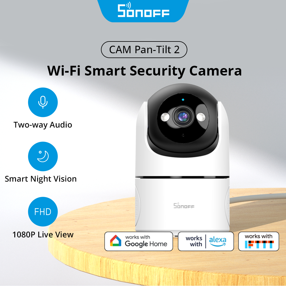 SONOFF CAM Pan-Tilt 2 Smart Indoor Home Security Camera CAM PT2 Smart Home Security Camera Smart ...