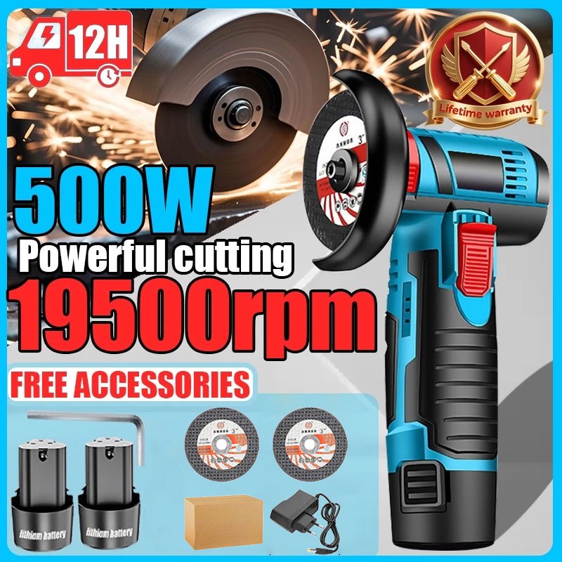 Mini Angle Grinder Pengisar Sudut Mini 5-Year-Warranty 18V Cordless ...