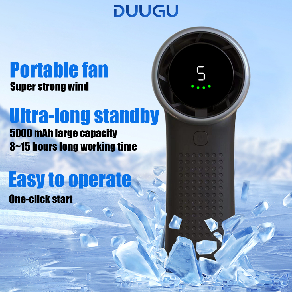 DUUGU Portable Fan 5000mA Camping fan Turbo mini Fan Electric fan Mini ...