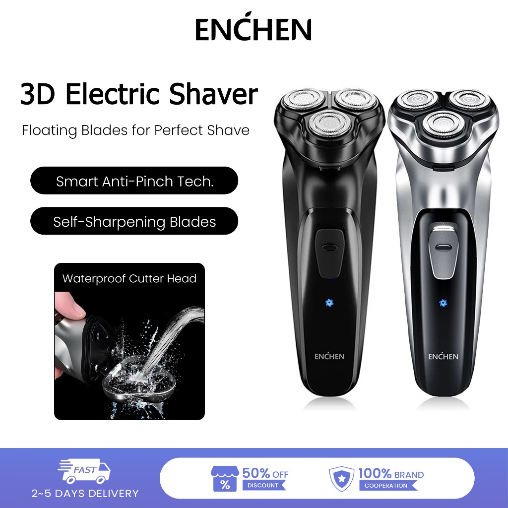Enchen BlackStone 3D Electric Shaver Razor Men Washable Type-C ...