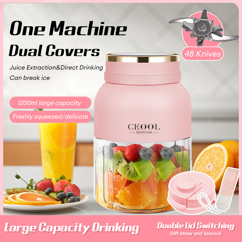 1200ML Juicing Cup Large Capacity Usb Portable Juicer Multifunctional ...