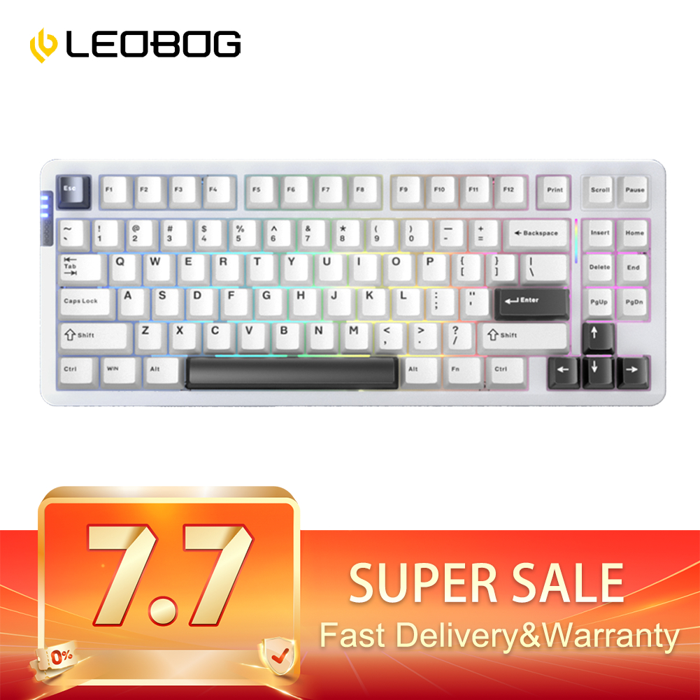 AULA LEOBOG Hi86 Tri mode Mechanical Keyboard 86 Key Hot Swappable RGB ...