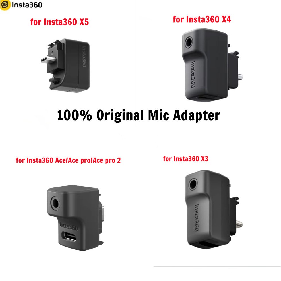 Official & Original Insta360 X5/X4/X3/ACE PRO 2 Mic Adapter, A 3.5mm ...