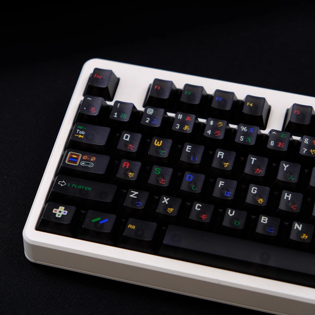 Aifei Transparent Foggy SFC keycaps Black White ABS Light through Matte ...