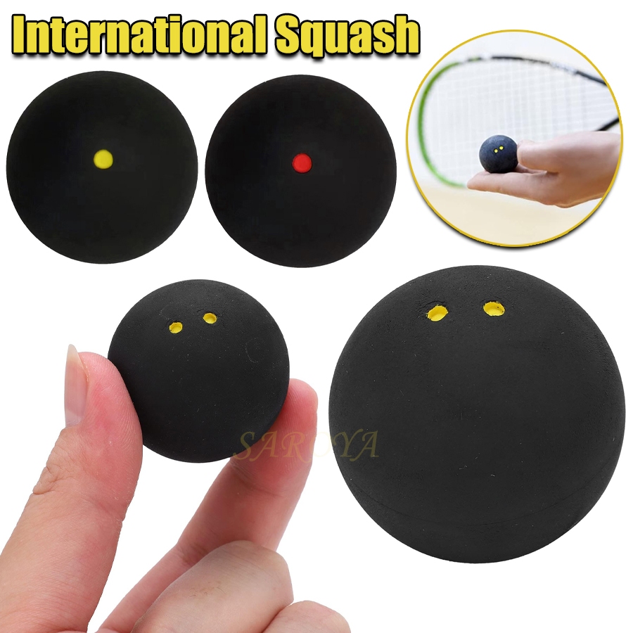 Squash Balls Double Yellow Dot Rubber Squash Ball 38mm Double Yellow ...