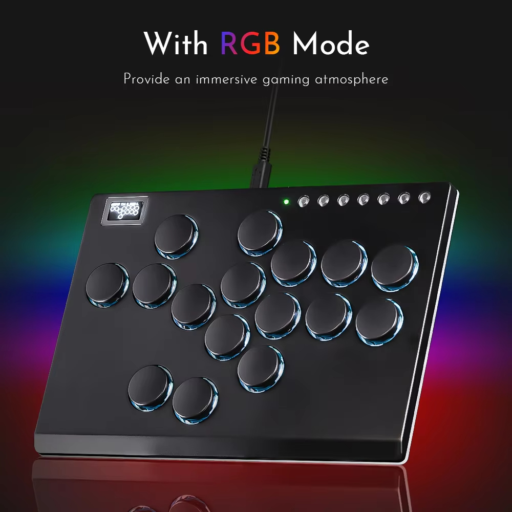 Haute42 Metal Joystick Hitbox Controller Arcade Fighting Stick For PC ...