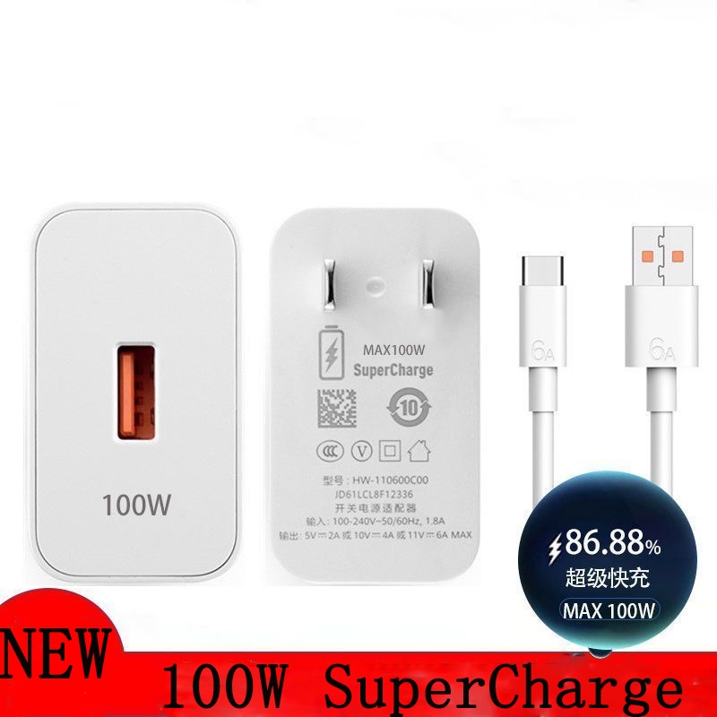 Original Honor 100W Fast Charger EU/US/UK SuperCharge Power Adapter 6A ...