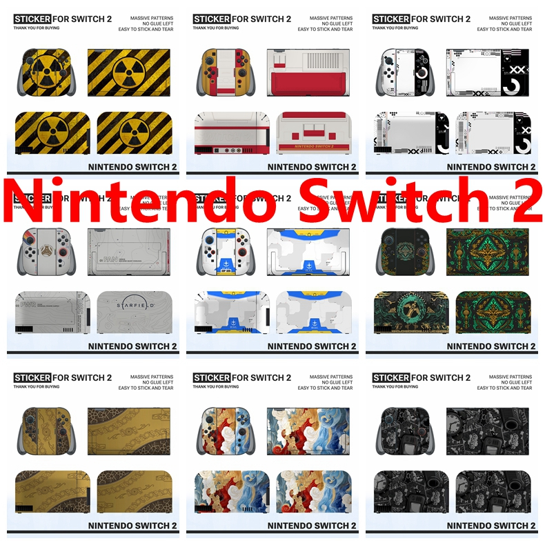 17 Colors Skin Sticker Compatible with Nintendo Switch 2 (2025) Vinyl ...