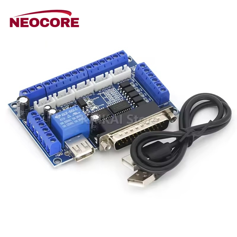 MACH3 Interface Board CNC 5 Axis With Optocoupler Adapter Stepper Motor ...