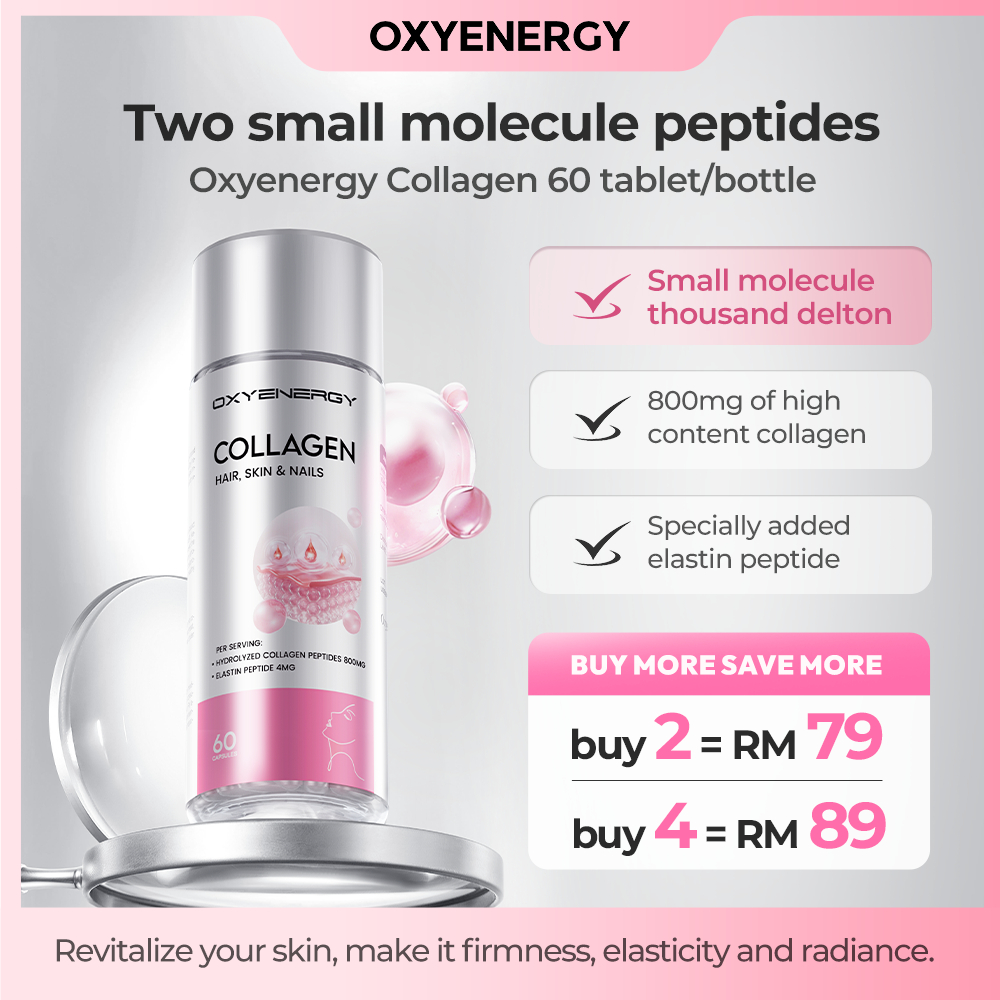 Oxyenergy Collagen Capsules Halal Collagen Supplement for 1 Month, Anti ...