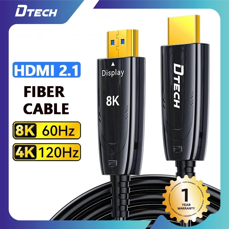 Dtech HDMI Optical Fiber Cable 20M Optical Fiber HDMI2.1 HD Cable ...