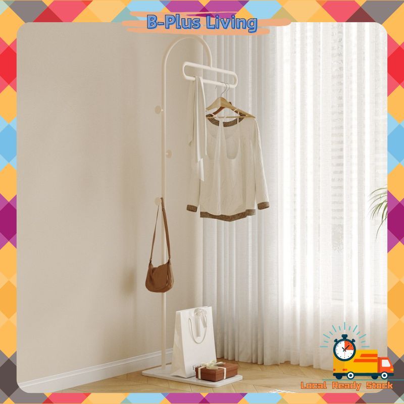 176cm Rak Baju Besi Rak Topi Marble Stand Clothes Rack Coat Hat Rack ...