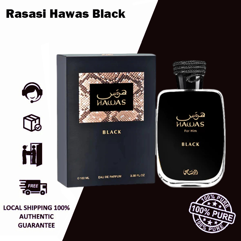 【Malay shipment】Rasasi Hawas Black EDP For Men (100ML) | Shopee Malaysia