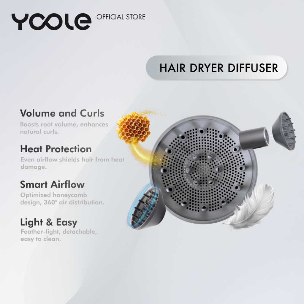 YOOLE 360 Magnetic Rotating Nozzle Hair Dryer Diffuser | Shopee Malaysia