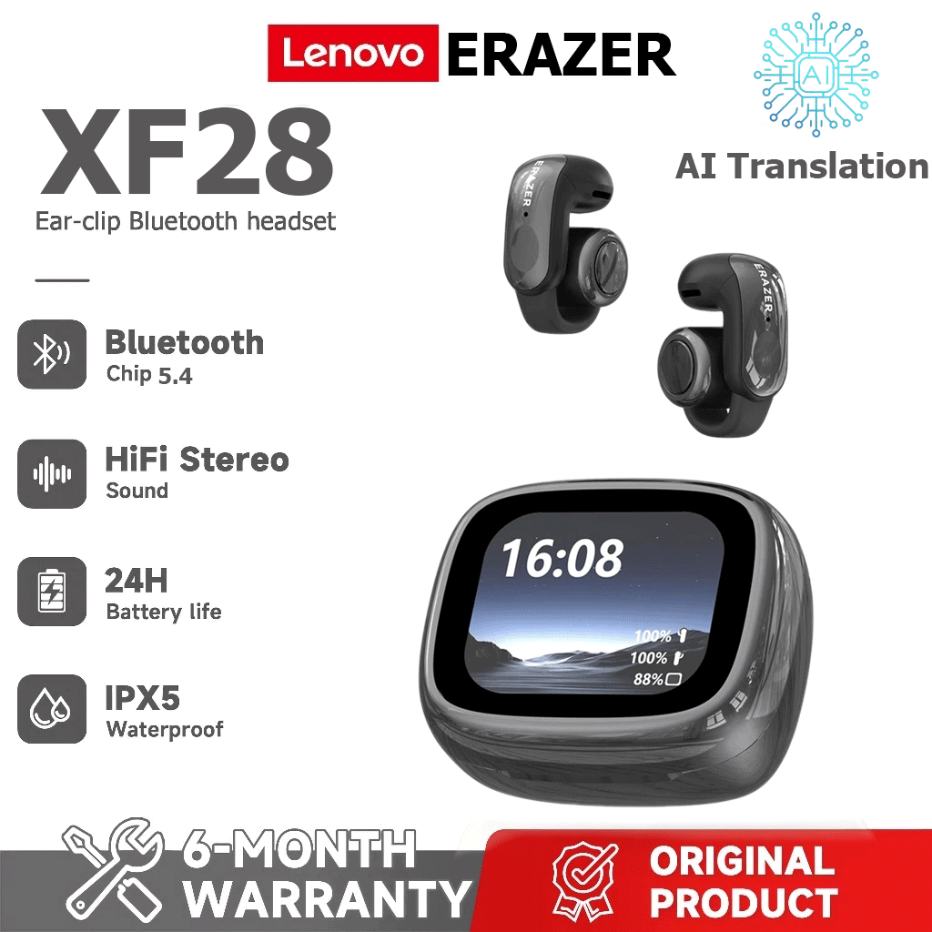 One Year Warranty Lenovo ERAZER XF28 AI Smart Translation Bluetooth ...