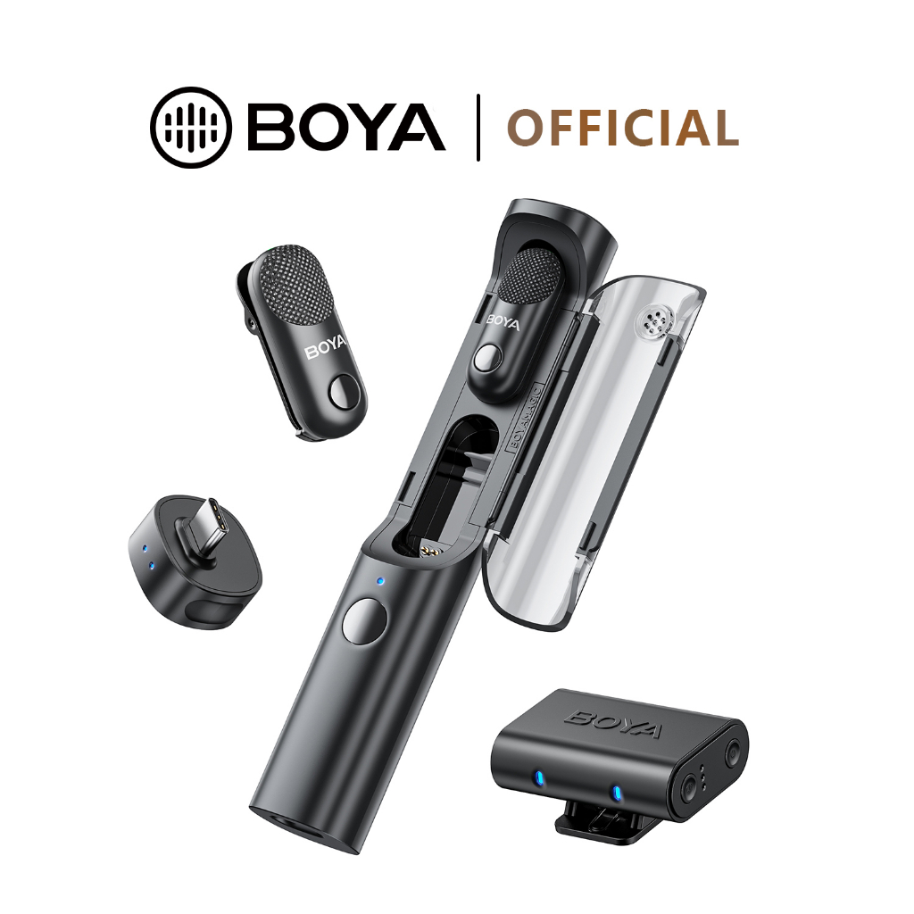 BOYA Magic 4 forms in 1 Wireless Microphone Mini Mic AI Noise Cancellation Transformable ...