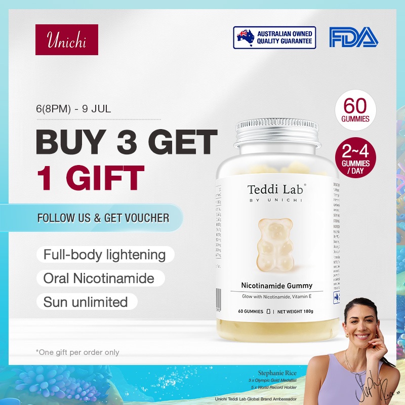 【Buy 3 Free 20gummies*1】【Official】Unichi Nicotinamide Skin Nourishing ...