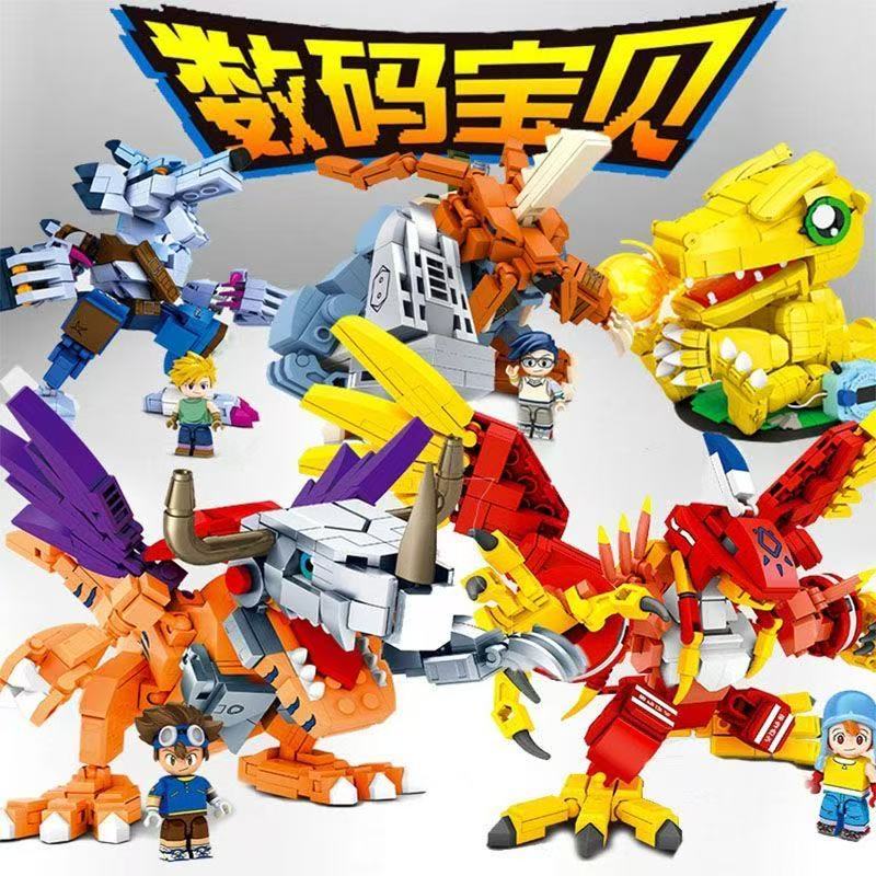 Lego Building Blocks 400+PCS Digimon Full Set Mechanical Battle ...