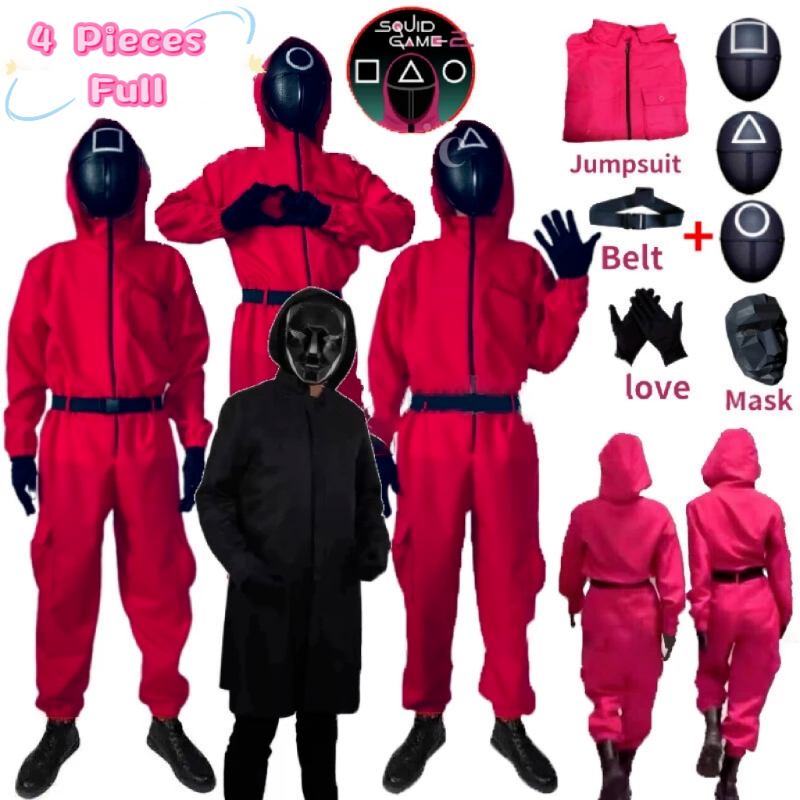 【Shipped within 24 hours.】Squid Game Guard/Boss Cosplay Costume Adult ...