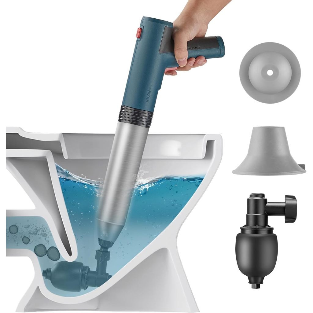 Toilet Plunger Electric Clog Remover - Power Plunger Heavy Duty Air ...