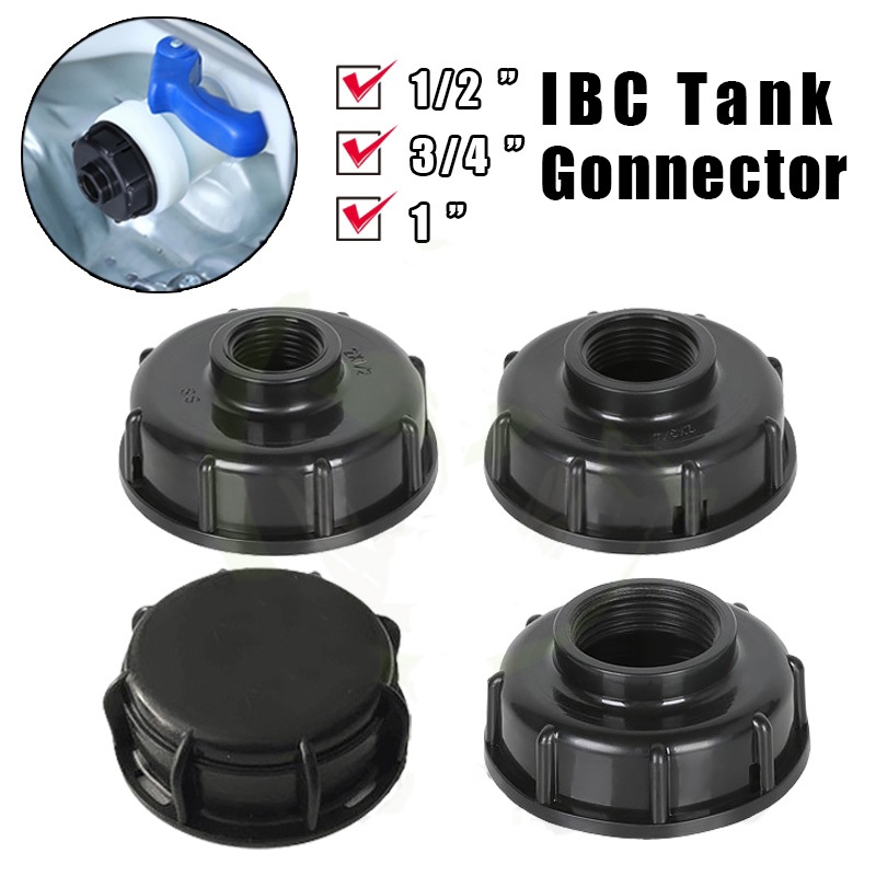 S60X6 Coarse Thread 1/2" 3/4" 1" Female Thread Tank Adapter IBC Tank ...