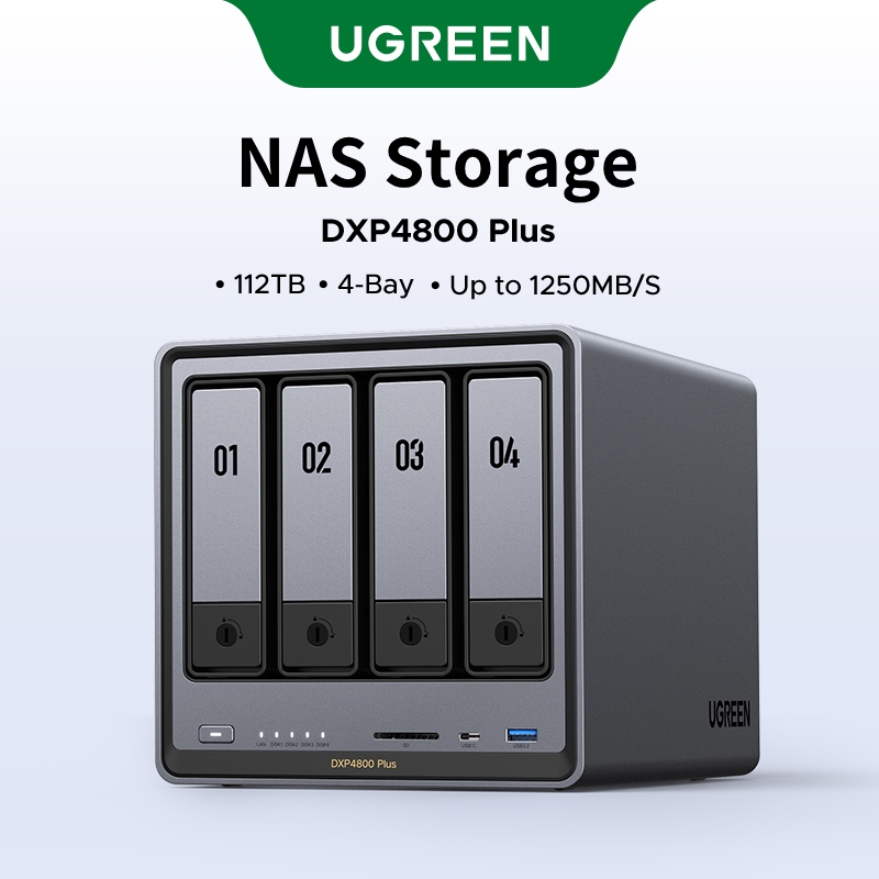 UGREEN NASync DXP4800 Plus 4-Bay Desktop NAS, Intel Pentium Gold 8505 5 ...