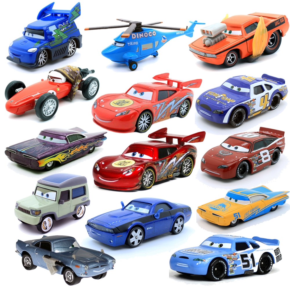 Pixar Cars Racing Toys Diecast Car Disney+ McQueen/Tex Dinoco/Ramone ...
