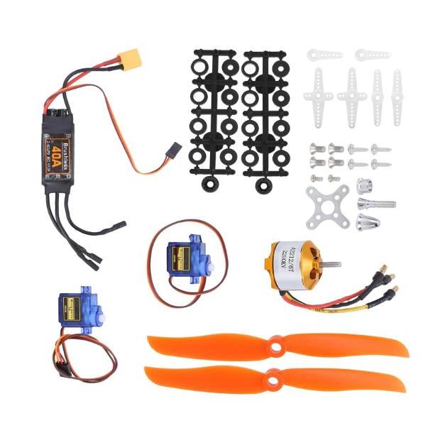 RC Airplane Motor, 2212 KV2200 Brushless Motor 40A XT60T SG90 Servo 6035 Propeller Accessory Kit ...