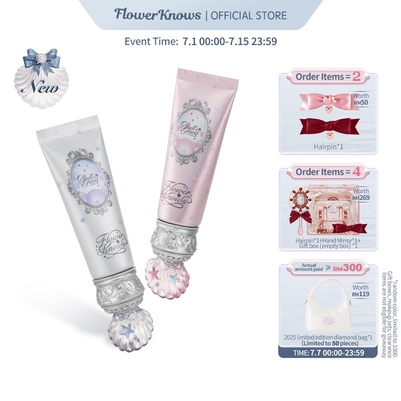 Flower Knows Shell's Jewel Collection Primer Pembetulan Warna 45g ...