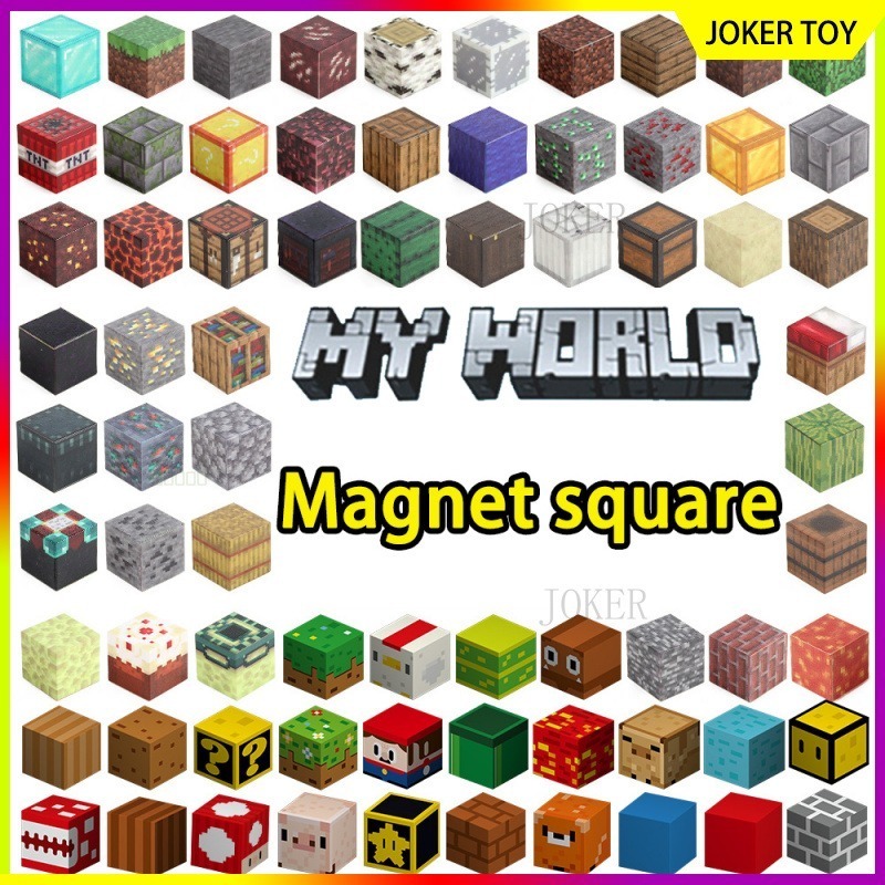 MC Game World Magnetic Block Building Blocks Minecrafted DIY Peripheral ...