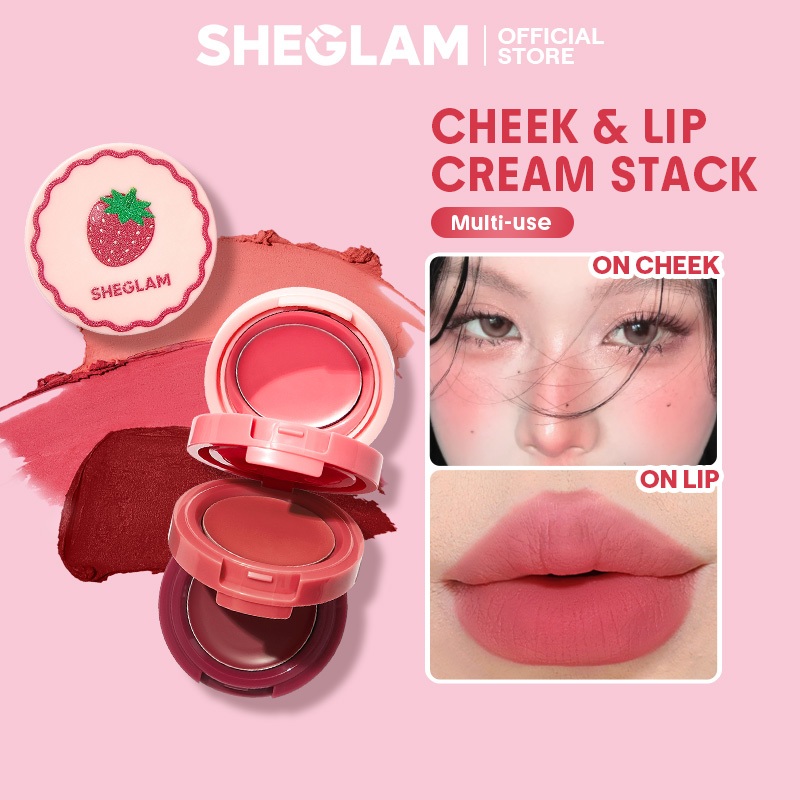 SHEGLAM Very Cherry Cheek & Lip Cream Stack Memerah pipi | Shopee Malaysia