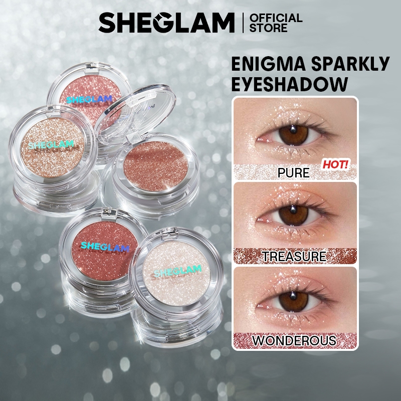 SHEGLAM Enigma Sparkly Glitter Eyeshadow Palette Lightweight Eye Shadow ...