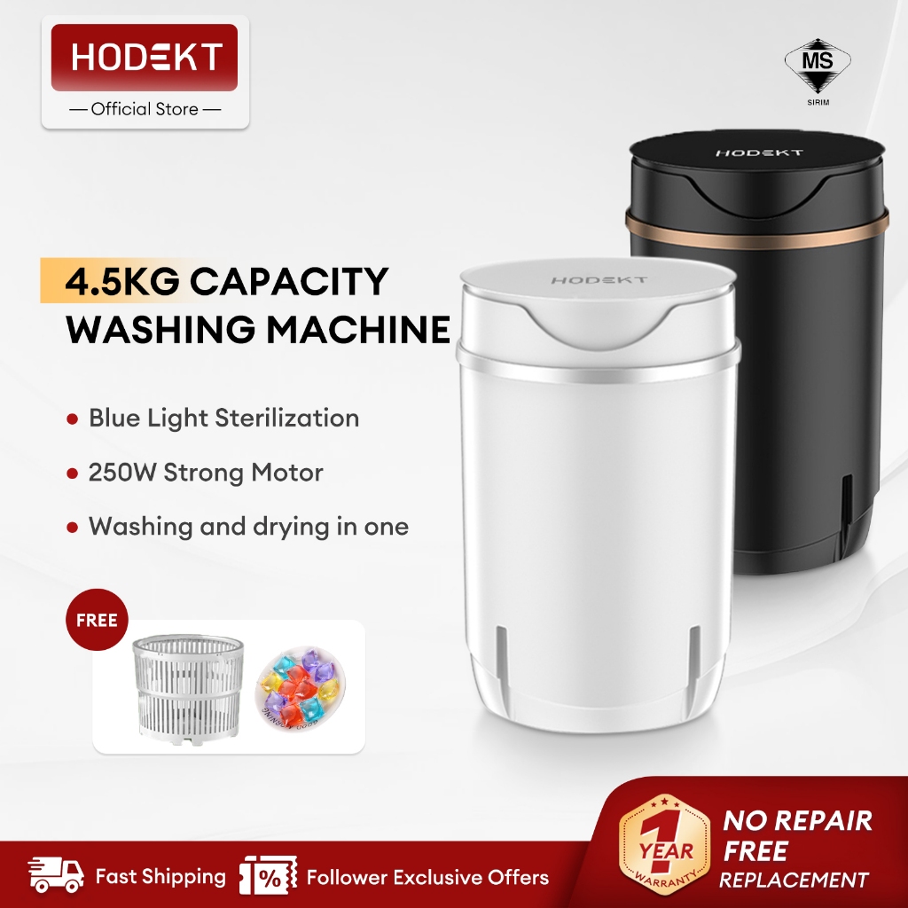 HODEKT 7.5/4.5kg Mesin Basuh Mini Washing Machine Portable Washer ...