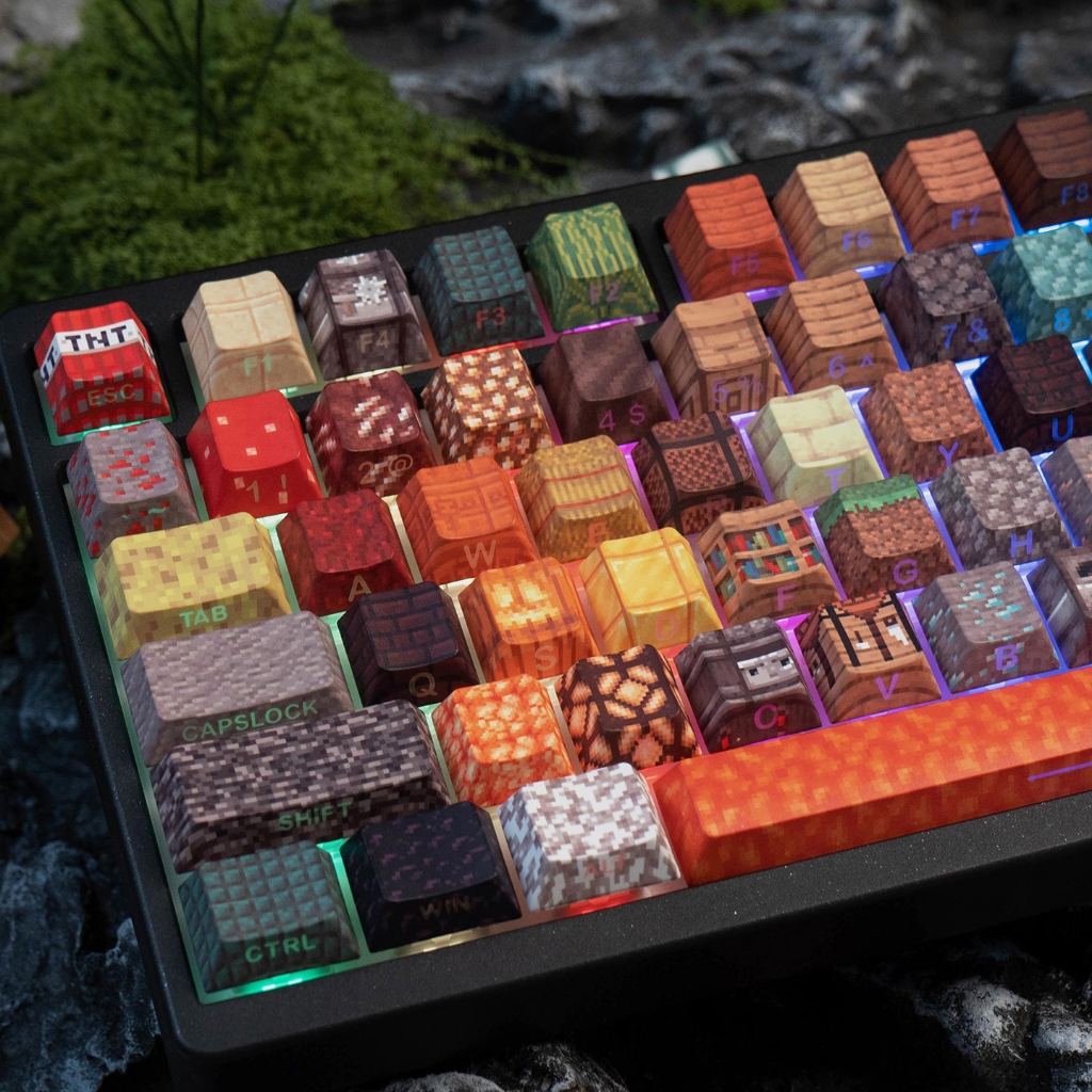 Minecraft Keycaps Side Shine through PBT keycap set for Mechanical ...