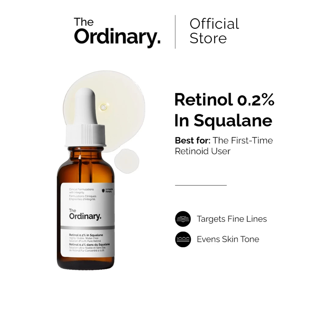The Ordinary Retinol 0.2% In Squalane - 30 mL | Targets Early Signs of ...