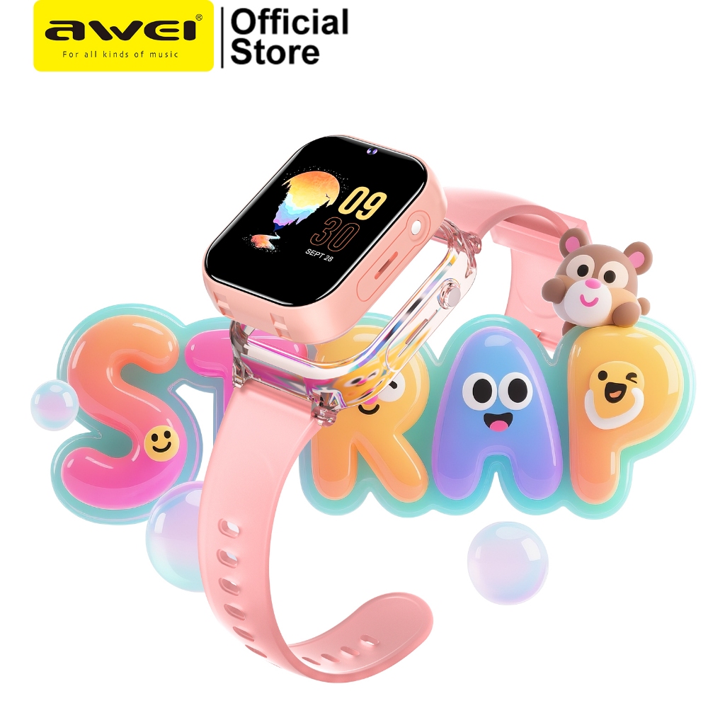 AWEI H29 Kids Smart Watch Soft Silicone Transparent Strap | Shopee Malaysia