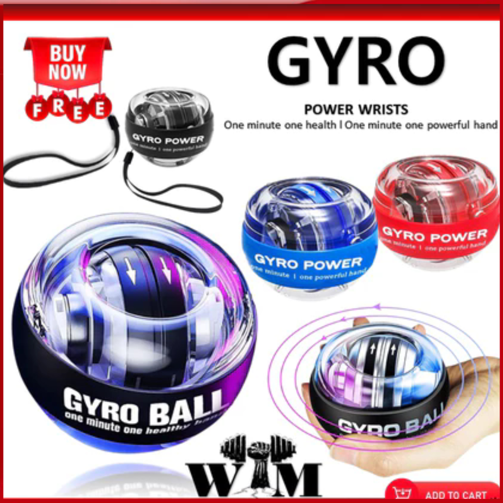 LED Gyro Ball Power Wrist Trainer - Portable Gyro Exercise for Arm ...