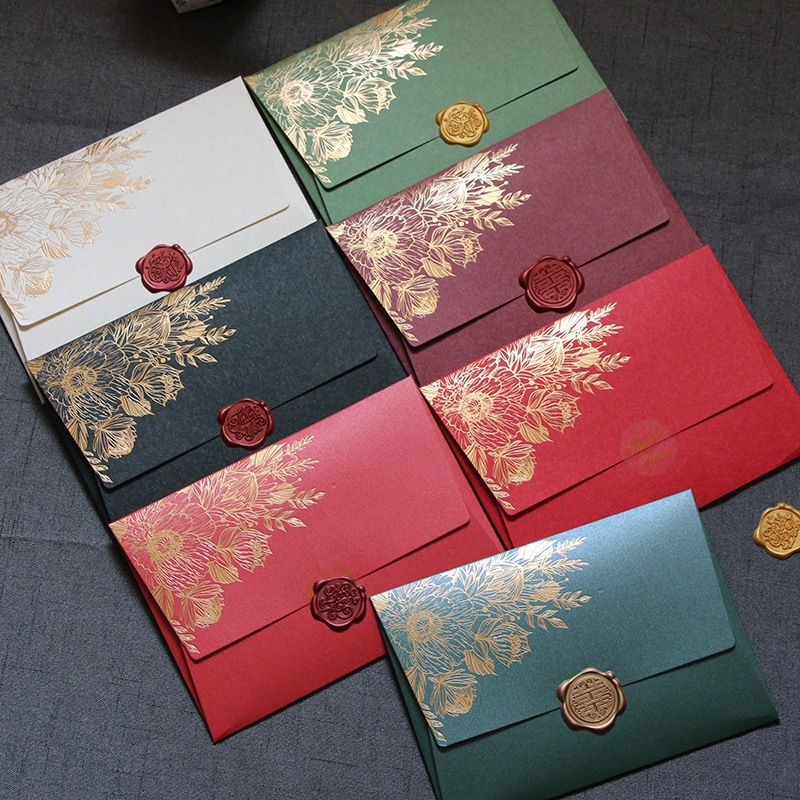 High Grade 250g Thick Paper Envelopes Vintage Bronzing Envelopes for ...