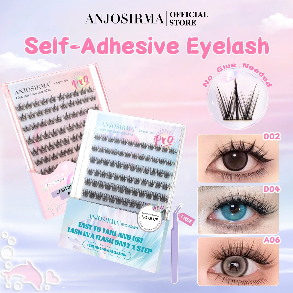 ANJOSIRMA 免胶假睫毛 Glue free Fake Eyelashes Self-adhesive false eyelashes ...
