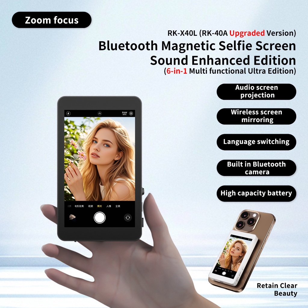 2025 RK-X40L Latest Upgraded Phone Selfie Screen Rear Camera Selfie ...