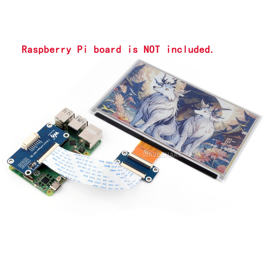 7.3inch Full-Color E-Paper Eink Expansion Board for RPI RasPi Raspberry ...